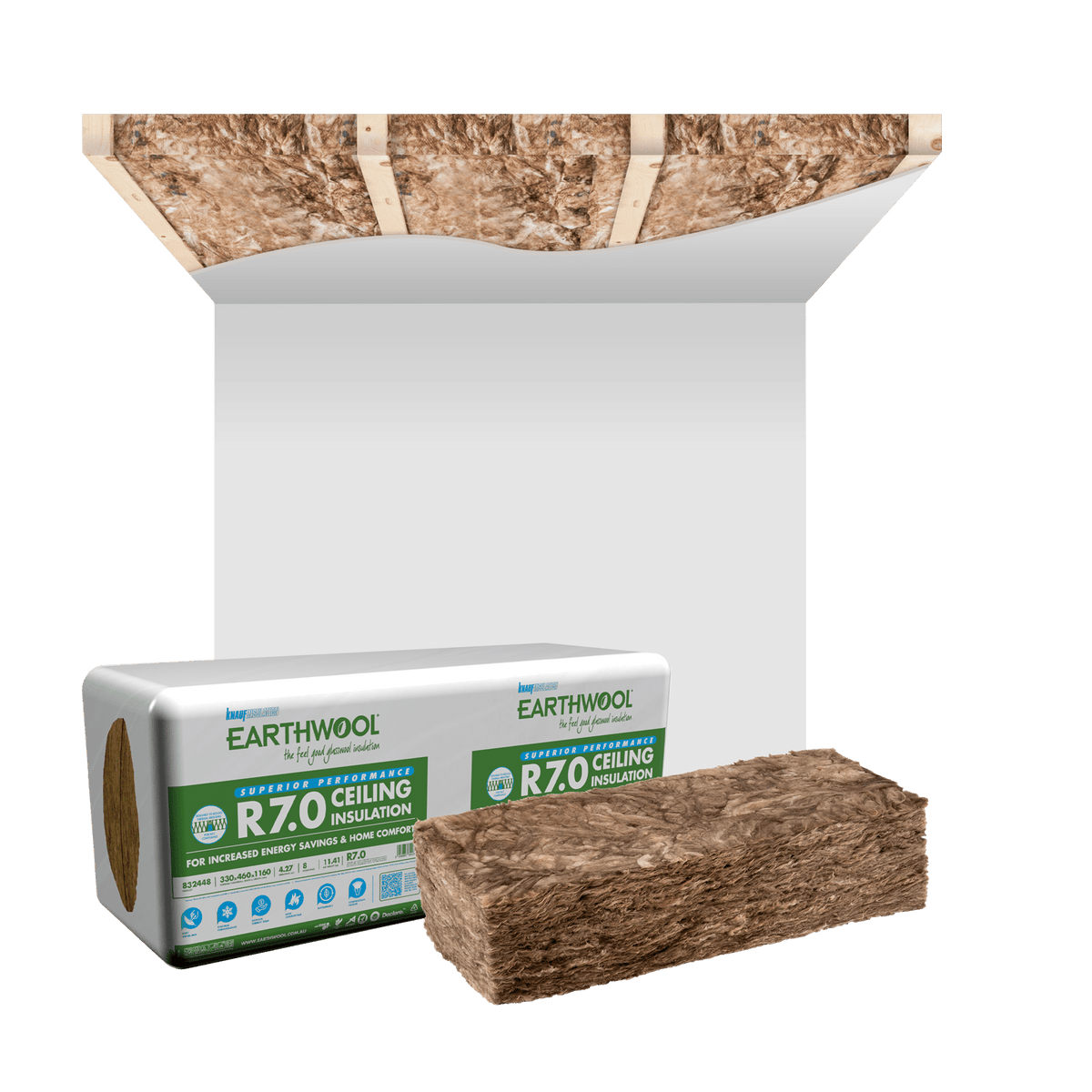 R7.0 Knauf Earthwool® Ceiling Insulation – Home Insulation Online