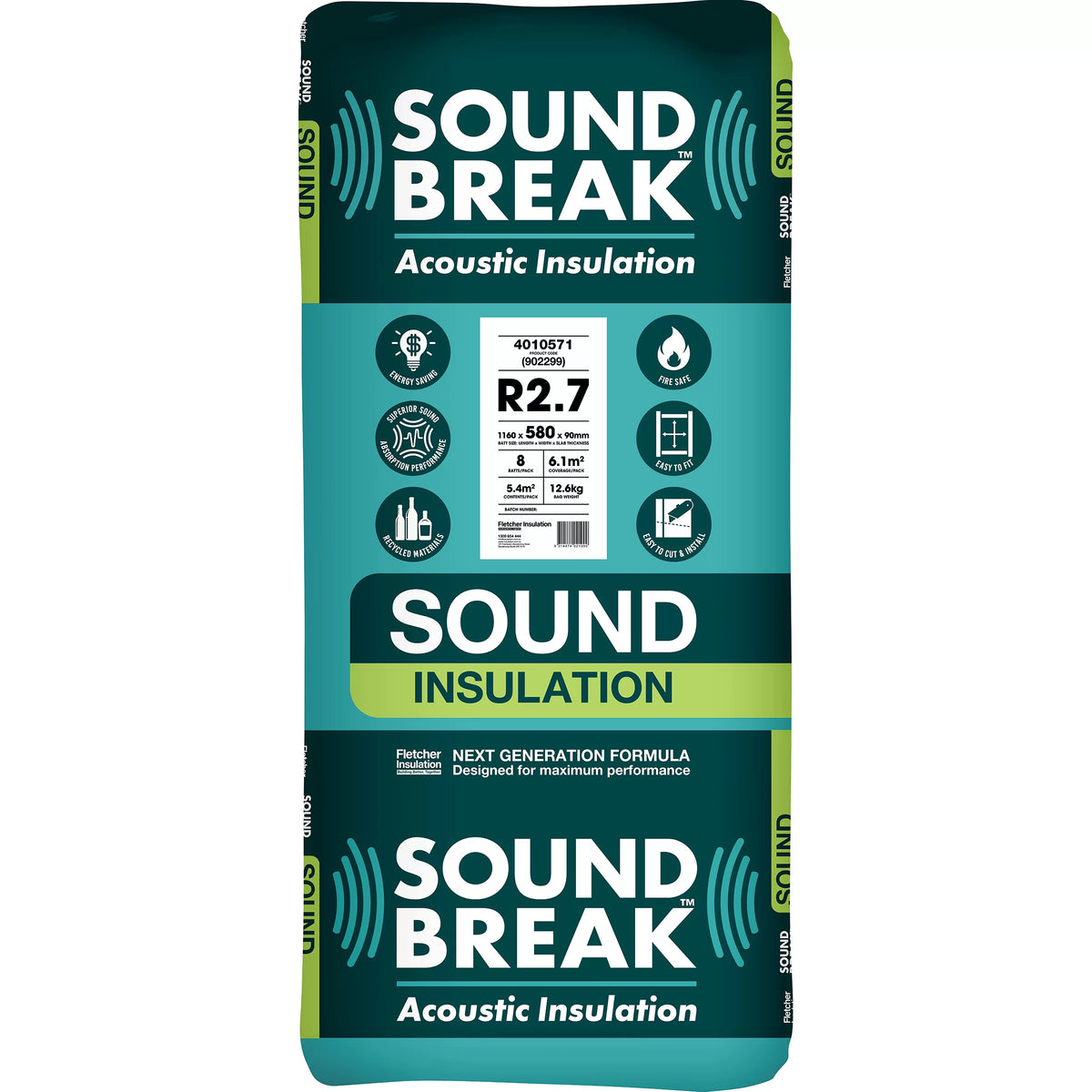 R2.7 Fletcher Insulation Soundbreak® Acoustic Batts for Walls – Home ...